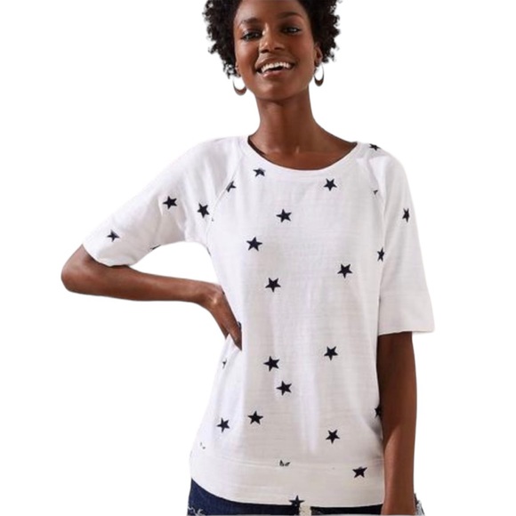LOFT | Tops | Loft Star Embroidered Top | Poshmark